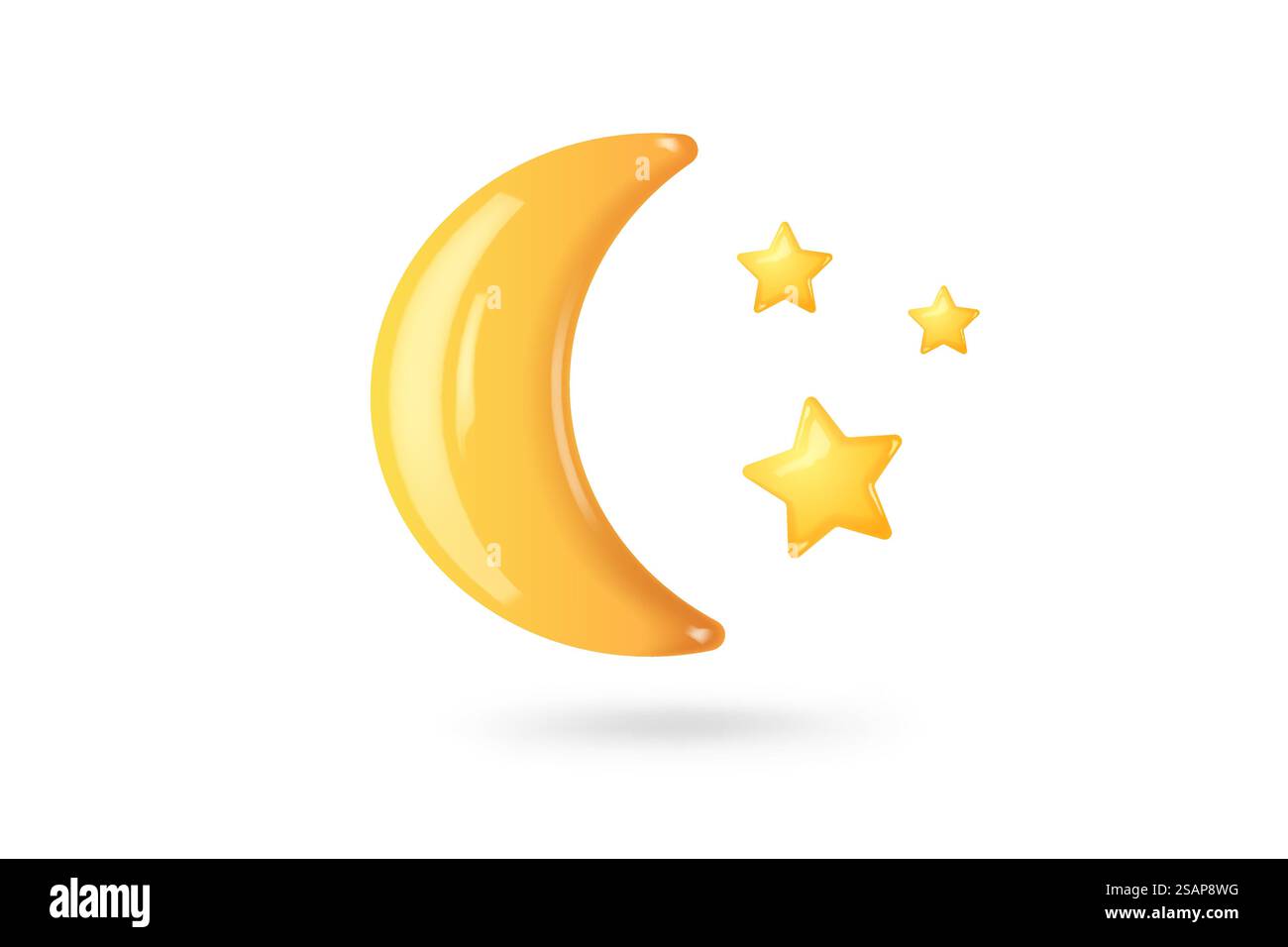 Crescent moon with stars Cut Out Stock Images & Pictures - Alamy