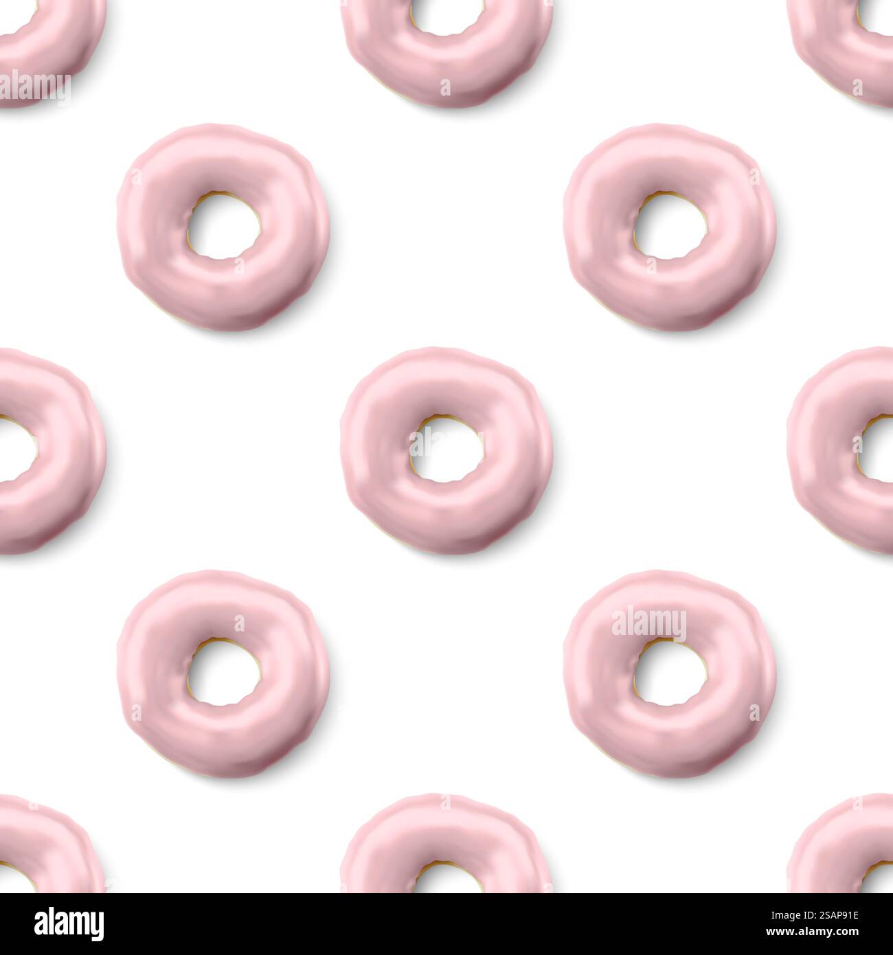 Creative seamless pattern donuts isolated on light background ...