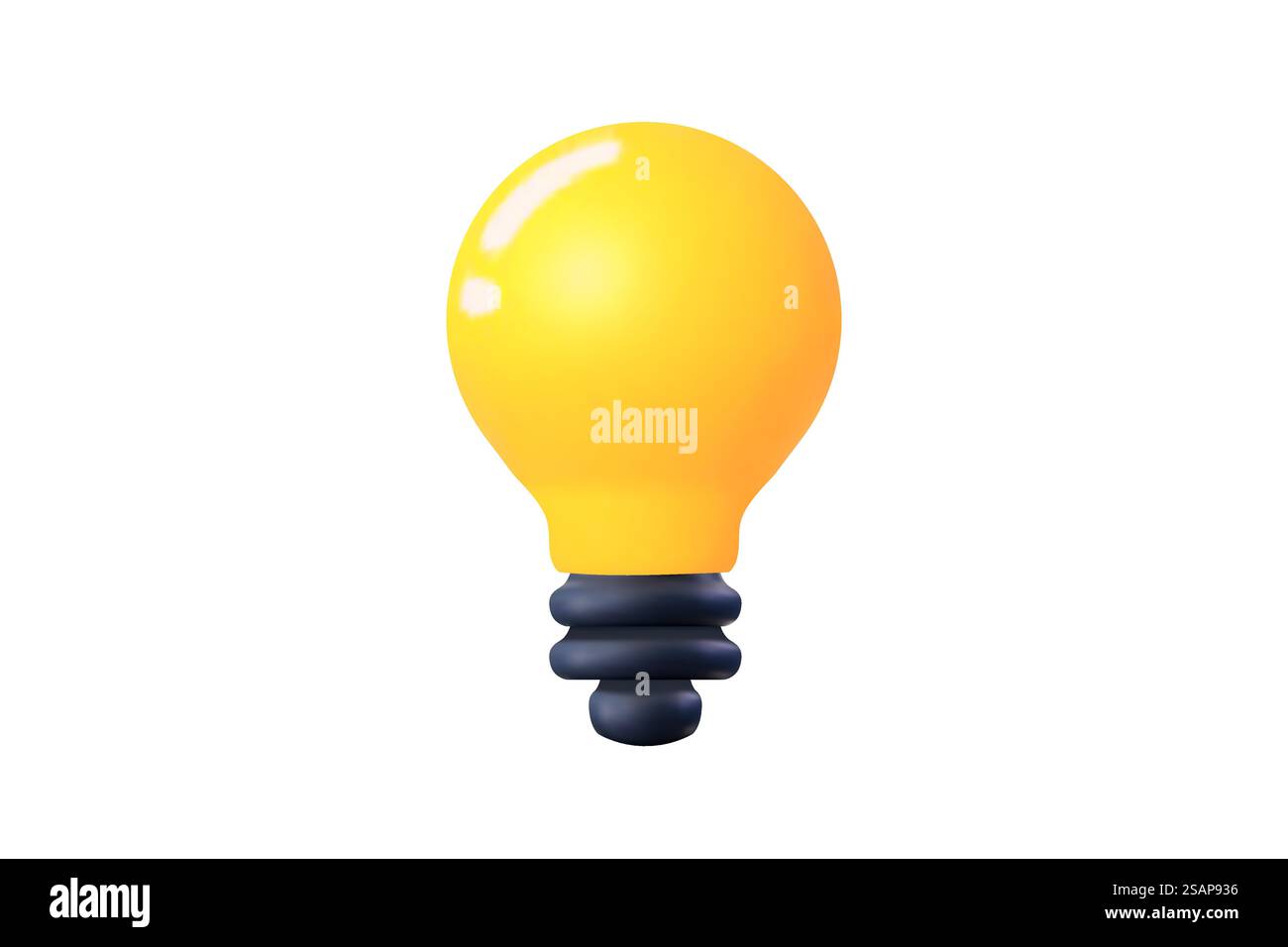 3d light bulb, light idea icon. Realistic light bulb vector idea ...