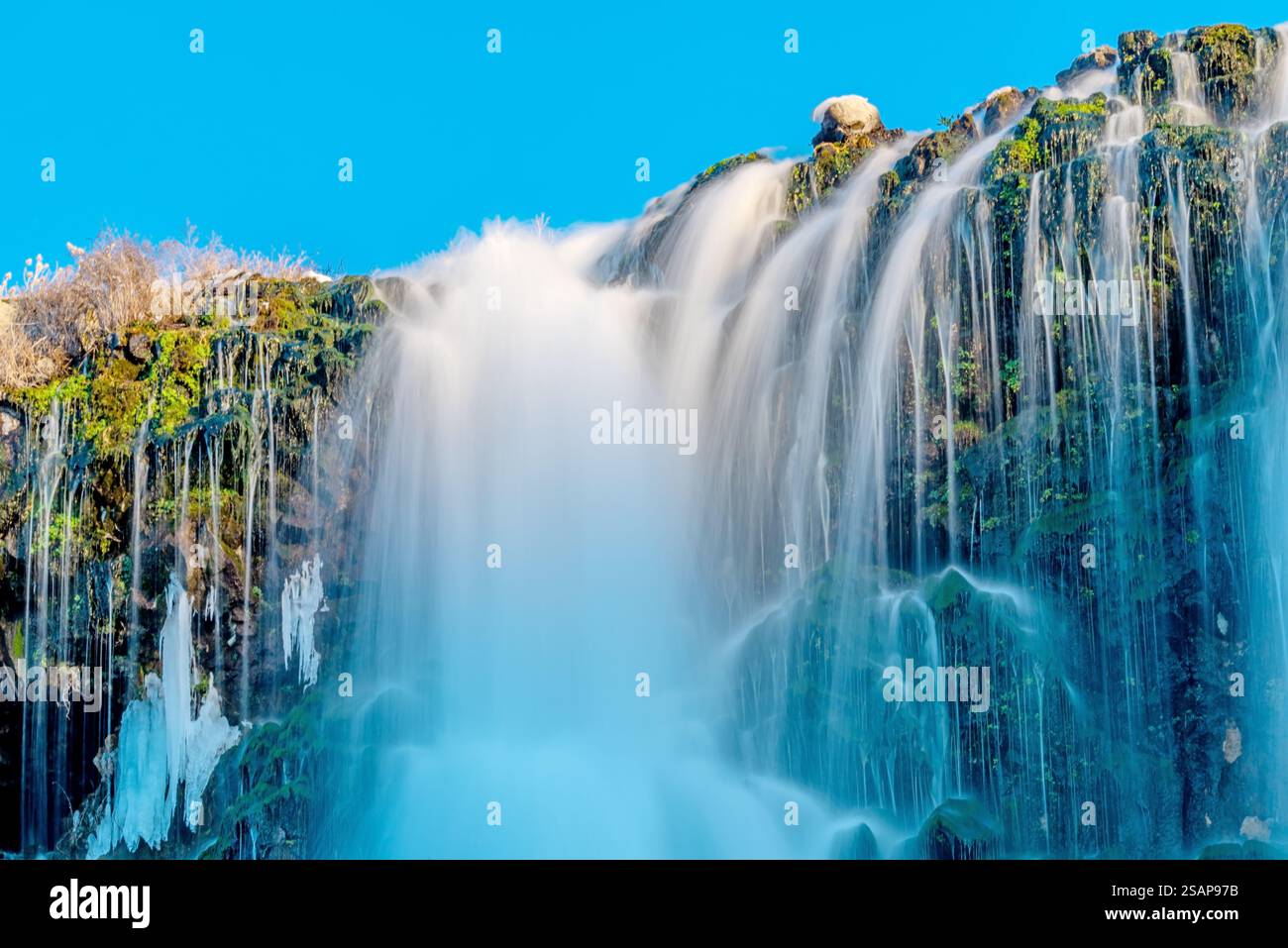 Lemmon Falls crest at sunset at Ritter Island, Idaho Stock Photo - Alamy