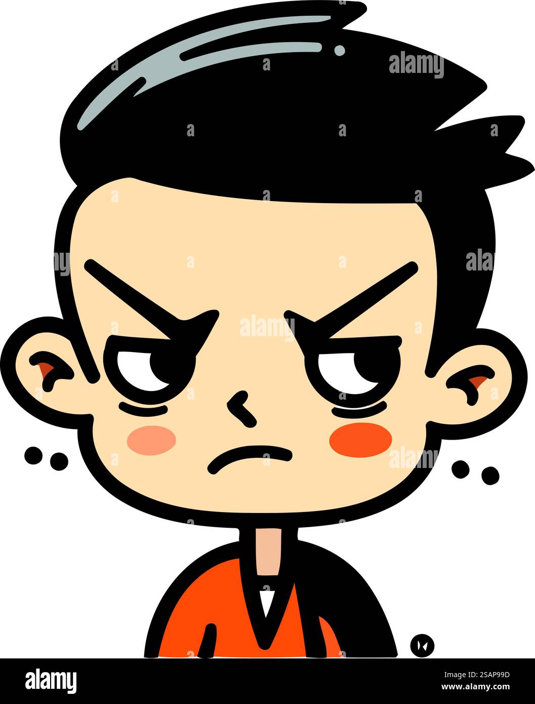 Upset Face Cartoon Vector Illustration Stock Vector Image & Art - Alamy