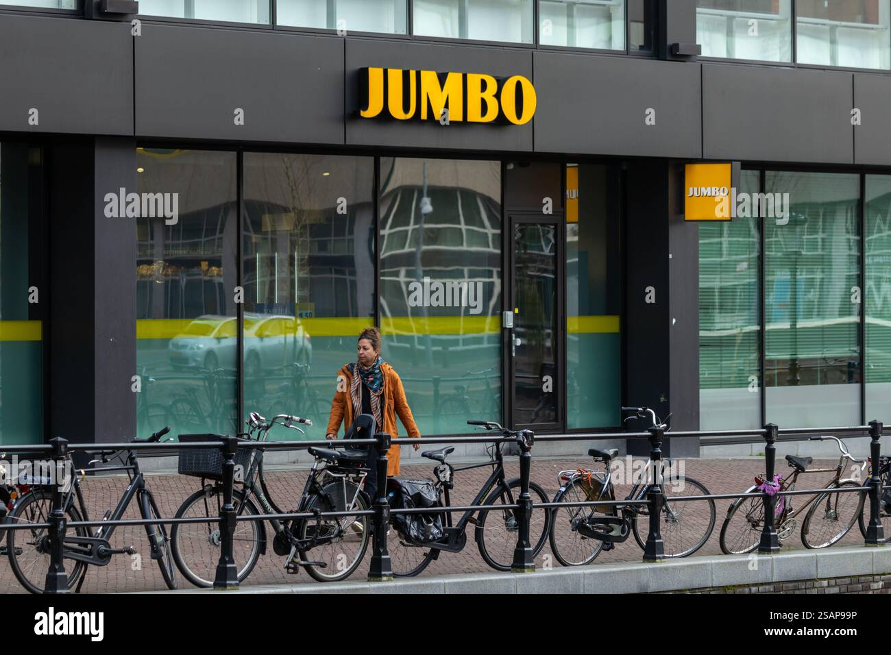Jumbo supermarket groceries store, shop sign Utrecht in the Netherlands ...