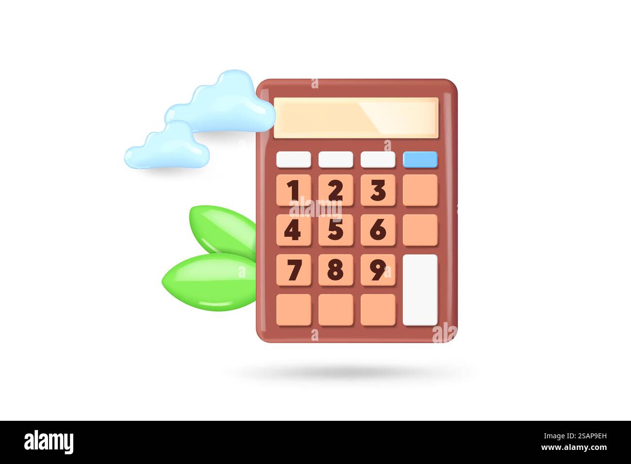 3d calculator icon. 3d calculator isolated on white background. Vector ...