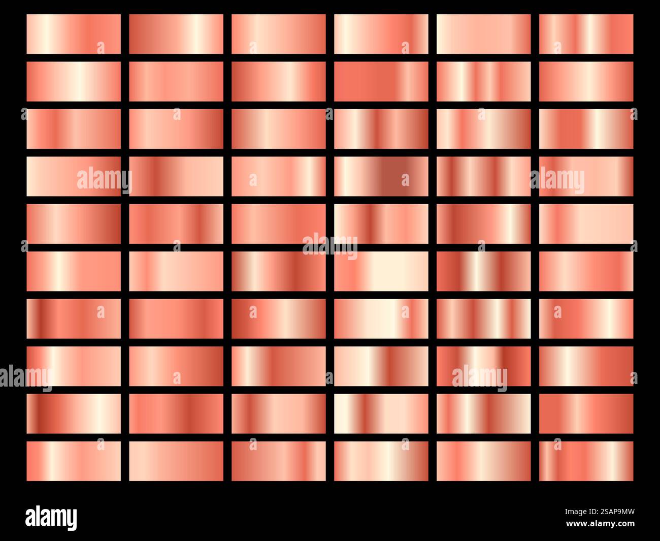 Set of gold rose foil texture. Collection of pink metallic textures ...