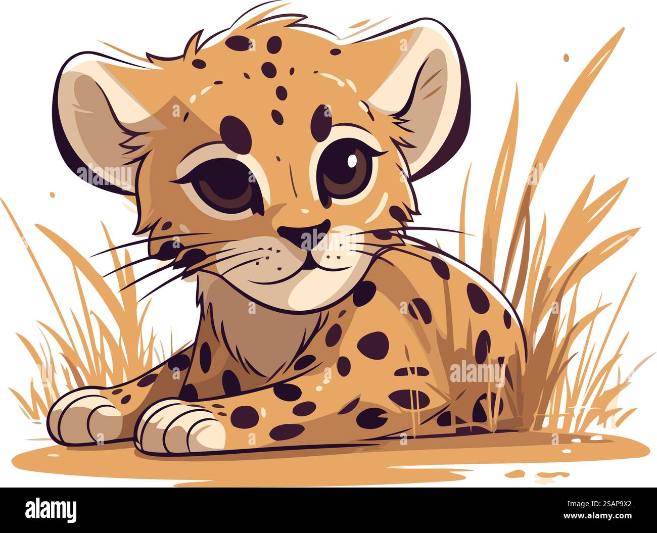 Leopard on safari in Stock Vector Images - Alamy