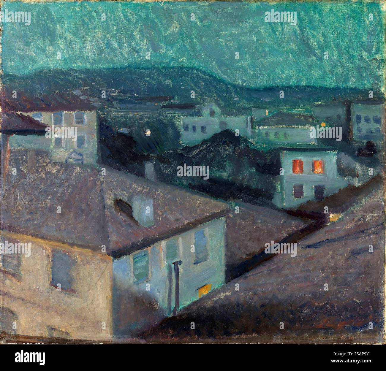 Night in Nice. Edvard Munch. 1891 Stock Photo - Alamy