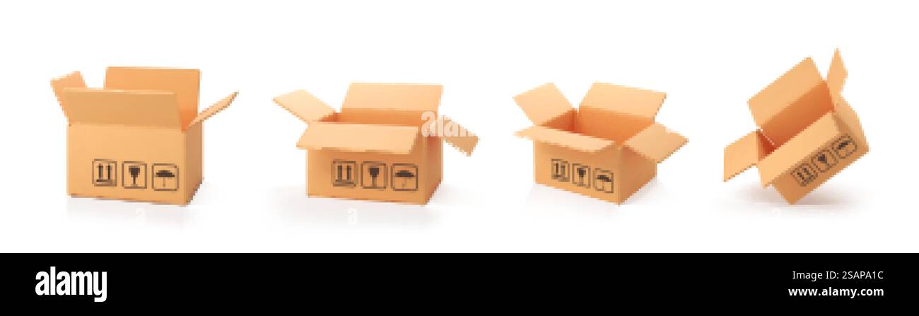 3d cargo container boxes Stock Vector Images - Alamy