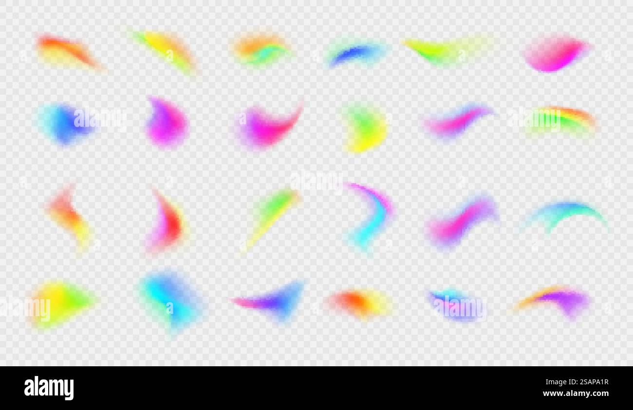 Abstract gradient with blur effect. Multicolor blurred shape collection ...
