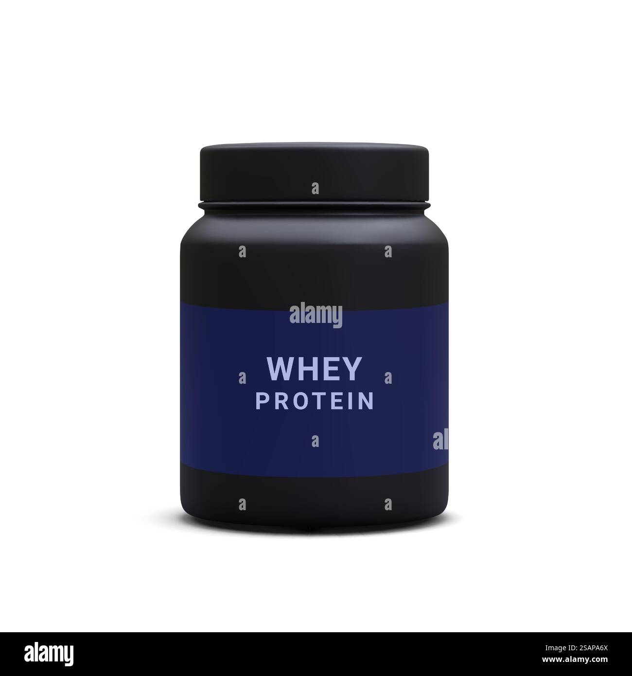 Whey protein in jar isolated on white background. Sports nutrition ...