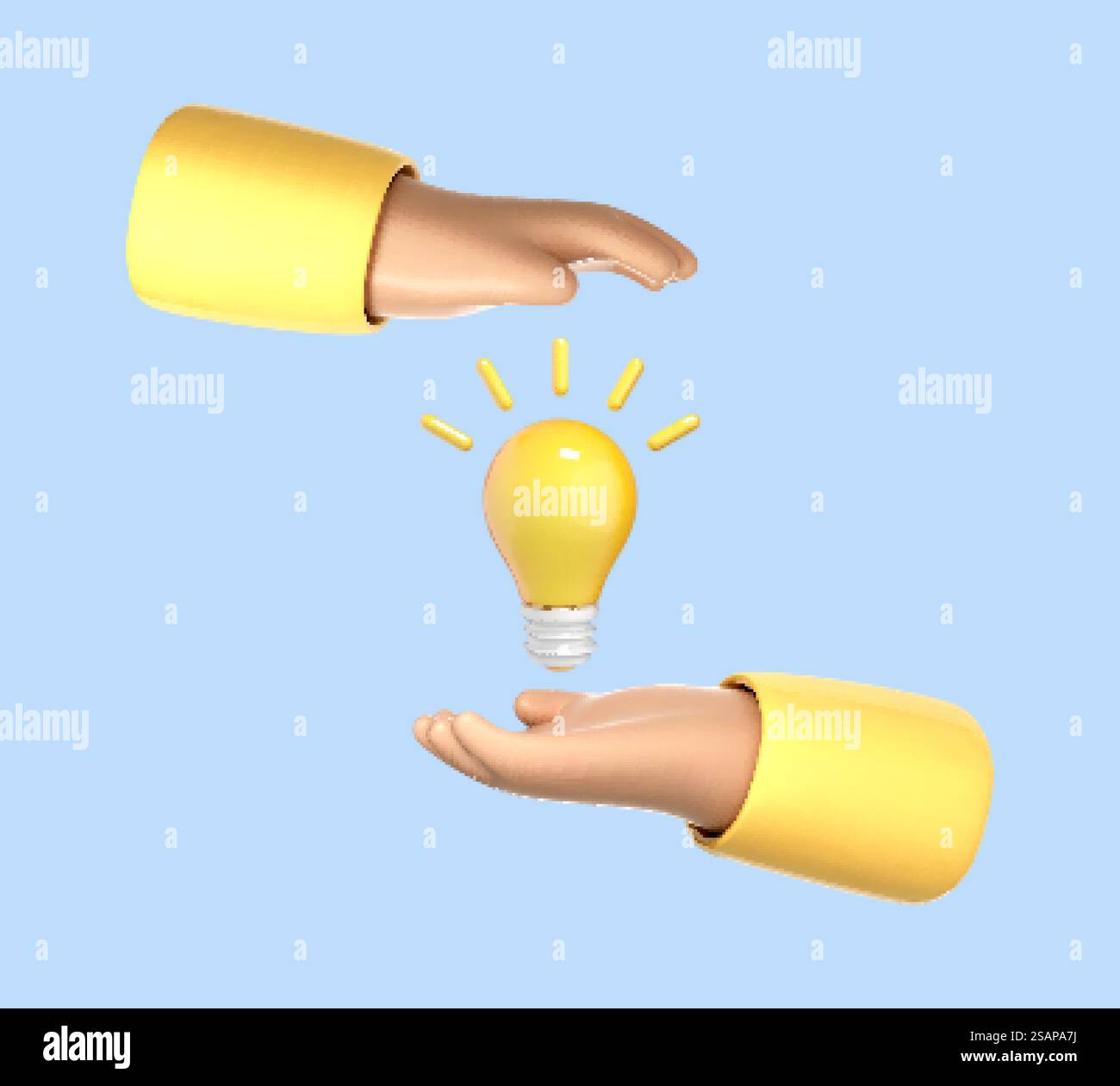 3d render man thinking lightbulb Stock Vector Images - Alamy
