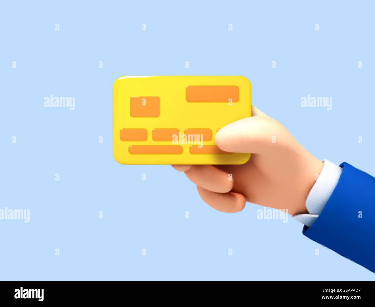 Businessman holds business card Stock Vector Images - Alamy