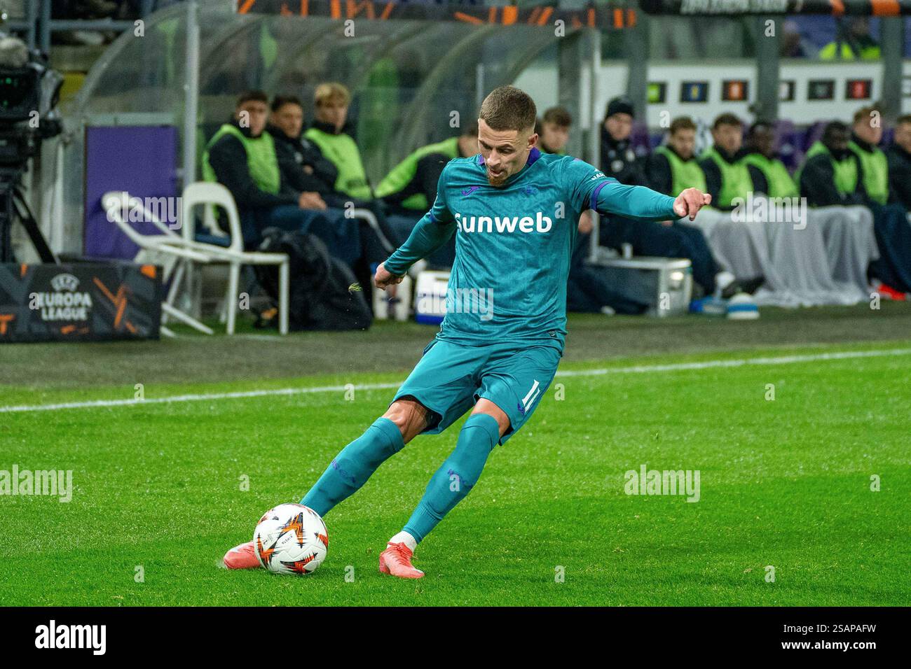 Flanke von Thorgan Hazard (RSC Anderlecht, #11) RSC Anderlecht vs. TSG ...