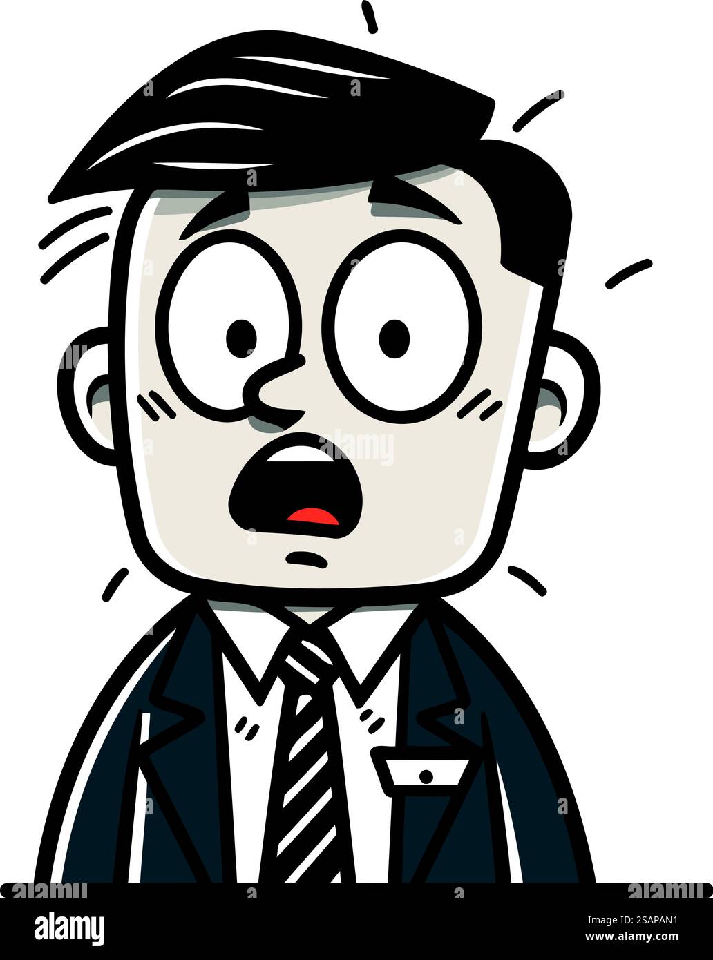 Surprised Businessman Cartoon Vector Illustration Stock Vector Image ...