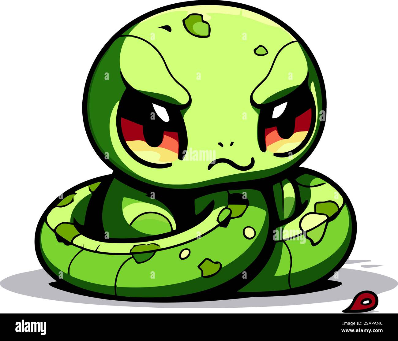Cute cartoon snake. Vector illustration isolated on a white background ...