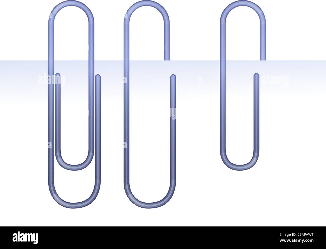 Paperclip on Paper. Stock vector illustration in semi-realistic style ...