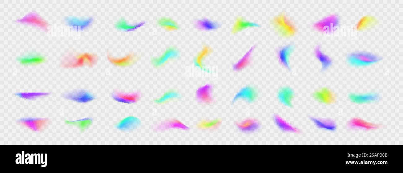 Abstract gradient with blur effect. Multicolor blurred shape collection ...