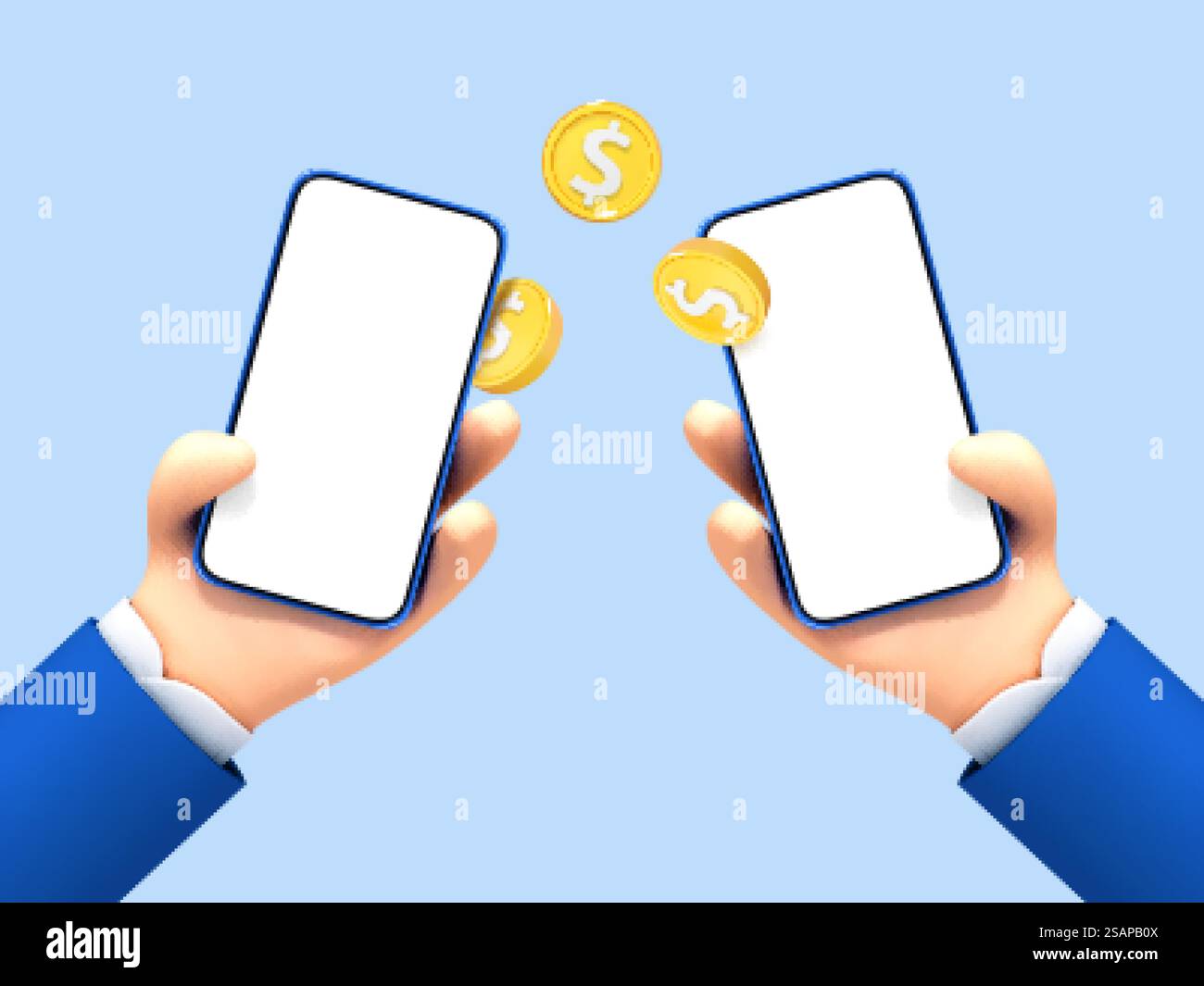 Digital banking cartoon Stock Vector Images - Alamy