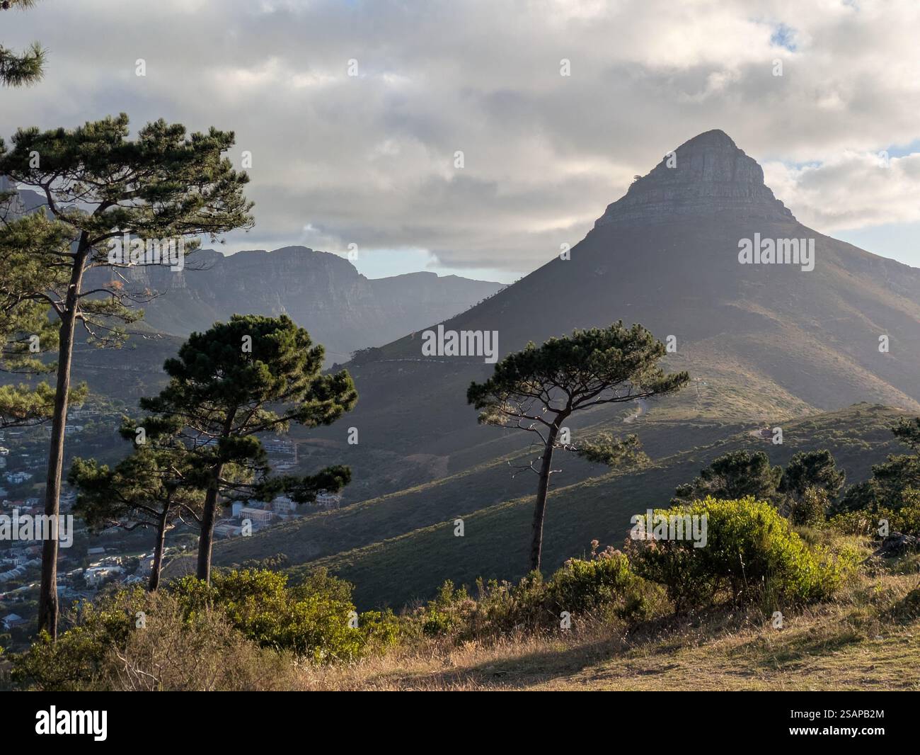 Sunset view of Lions Head Peak from Signal Hill Stock Photo - Alamy