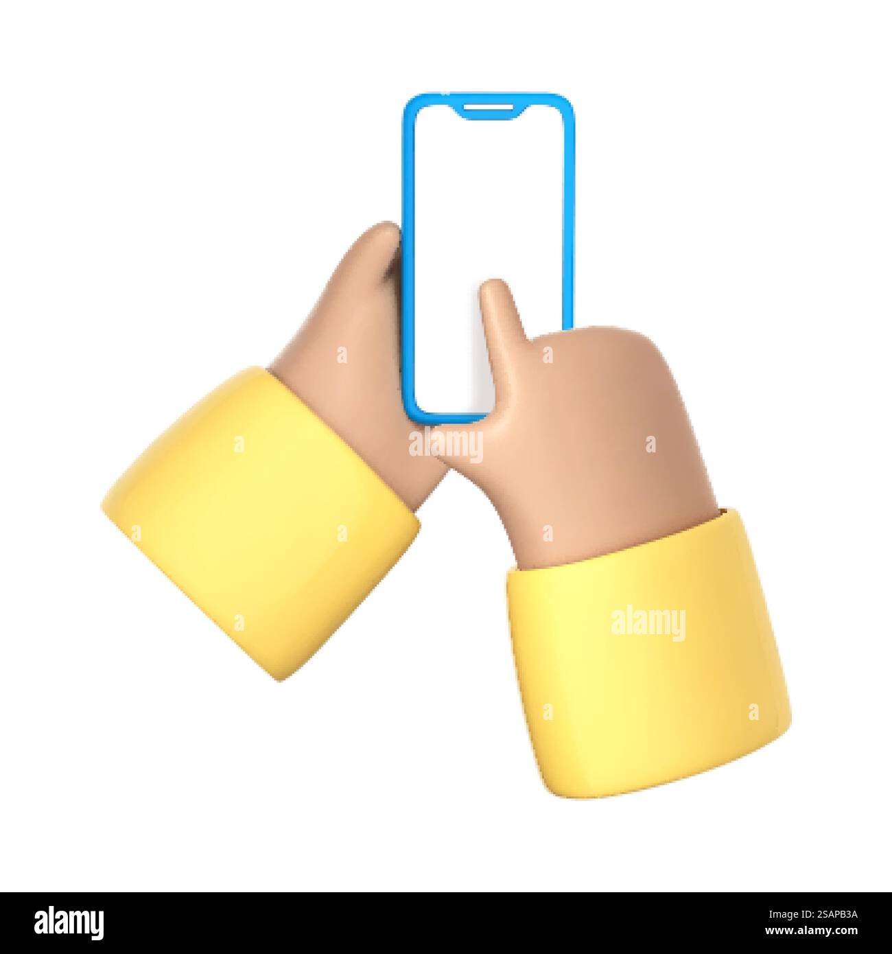 Hands mobile on white Stock Vector Images - Alamy