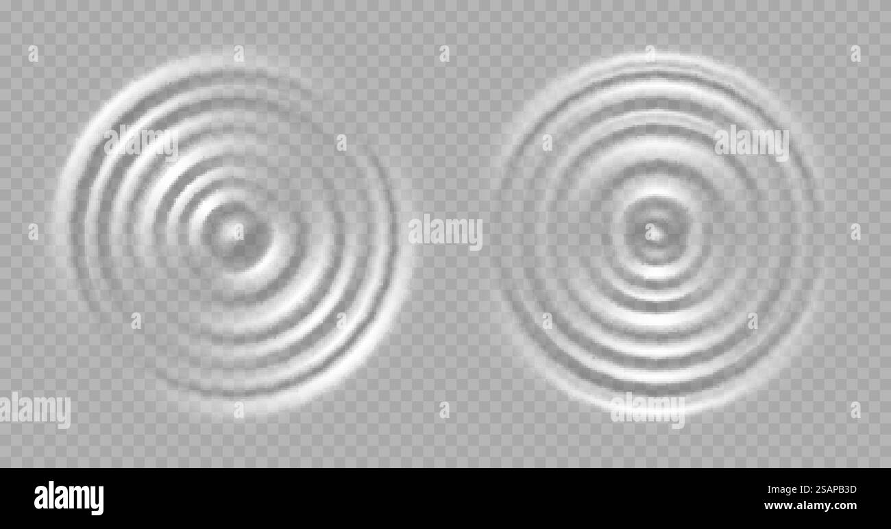 Water ripple. Round wave surfaces on transparent background Stock Vector Image & Art - Alamy