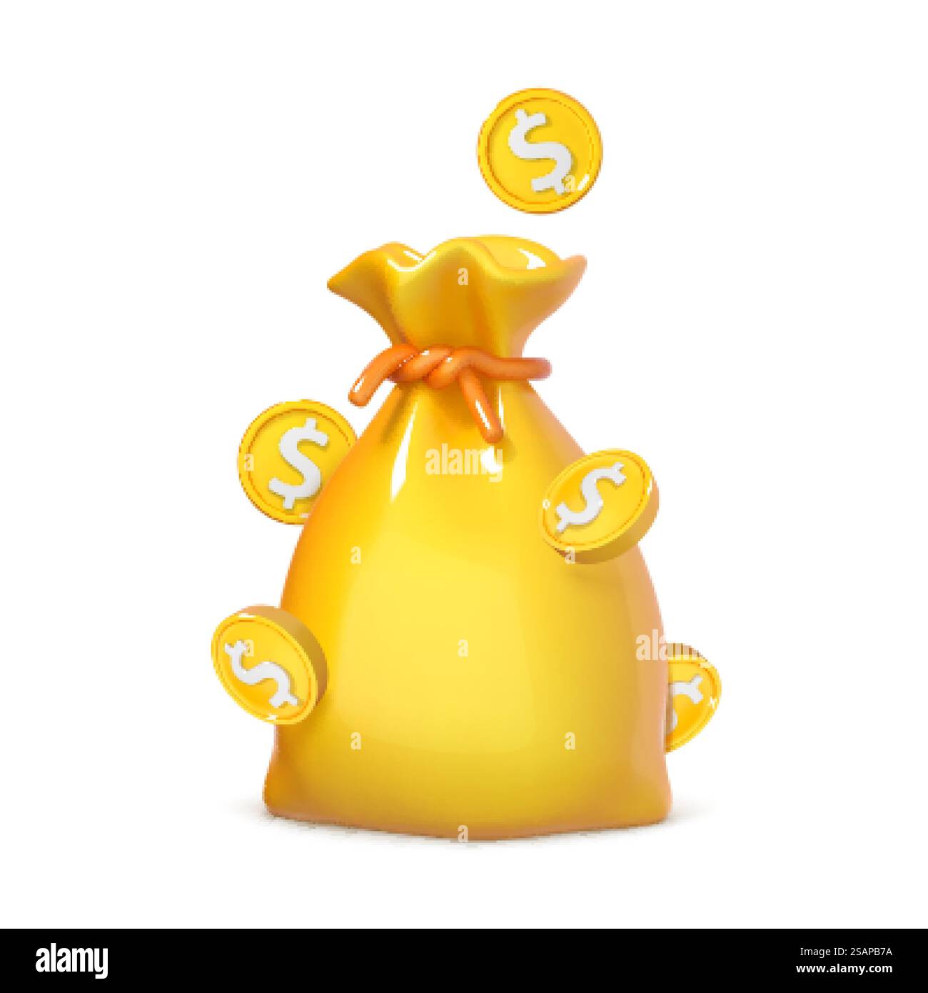 Money bag on background Stock Vector Images - Alamy