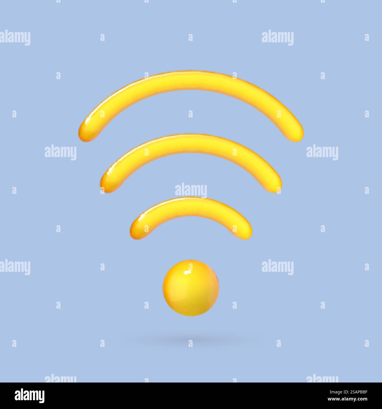 3d Wi Fi Icon Wifi Symbol Realistic Wireless Network Concept Vector 3d Illustration Stock