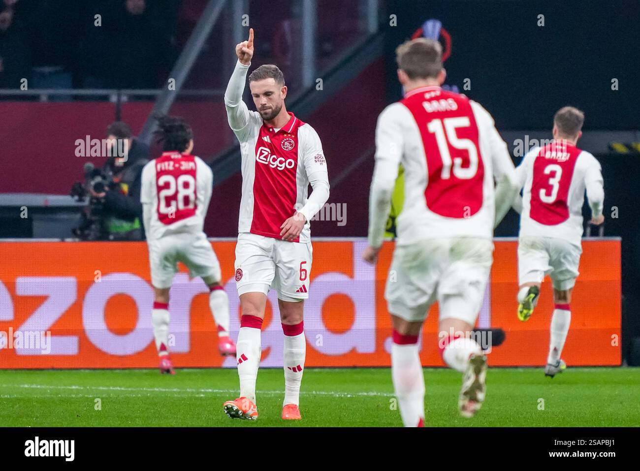 AMSTERDAM, NETHERLANDS - JANUARY 30: Jordan Henderson of AFC Ajax ...