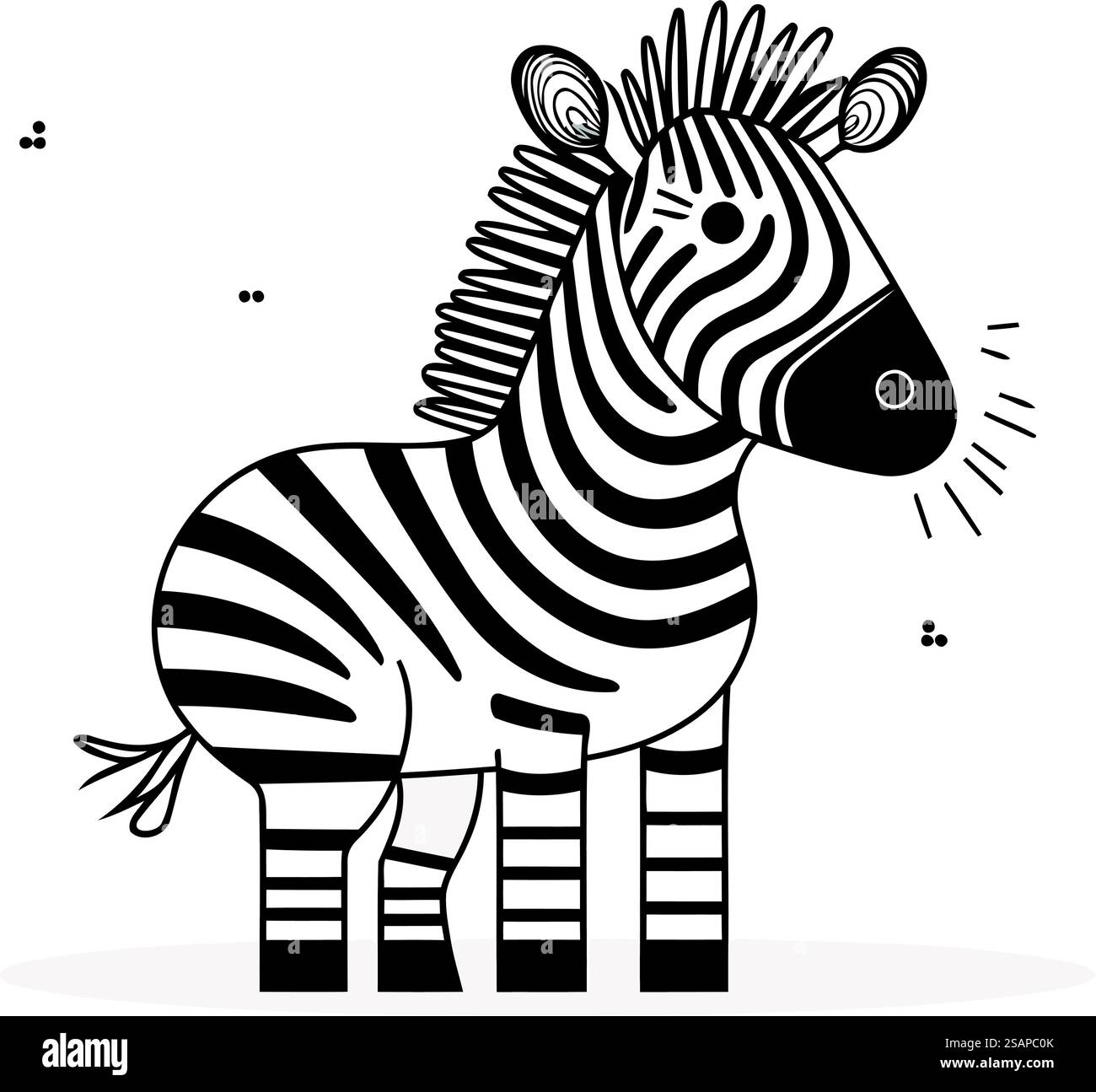 Zebra flat icon hi-res stock photography and images - Alamy