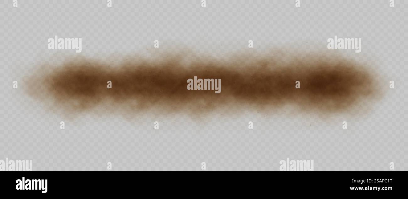 Sand cloud, sandstorm, dirty dust or brown smoke. Heavy thick smog ...