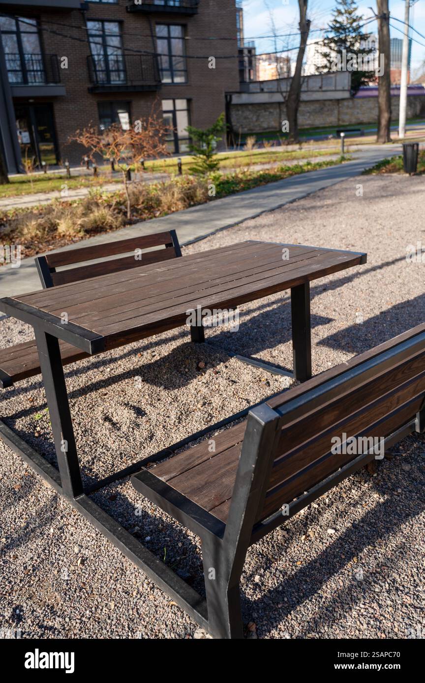 Large group wooden chairs hi-res stock photography and images - Alamy