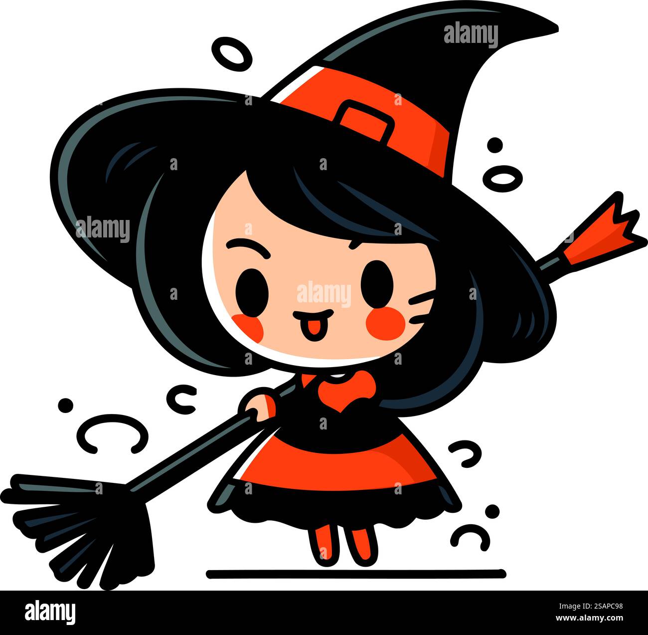 Witch on a broomstick hi-res stock photography and images - Alamy