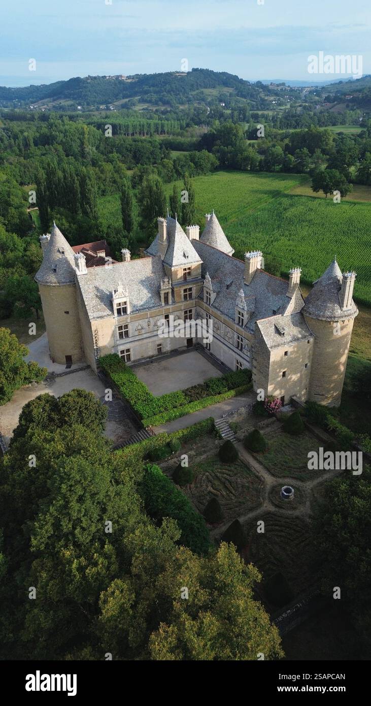 Drone photo montal castle hi-res stock photography and images - Alamy