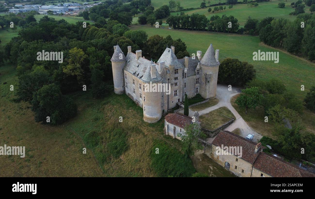 Drone photo montal castle hi-res stock photography and images - Alamy