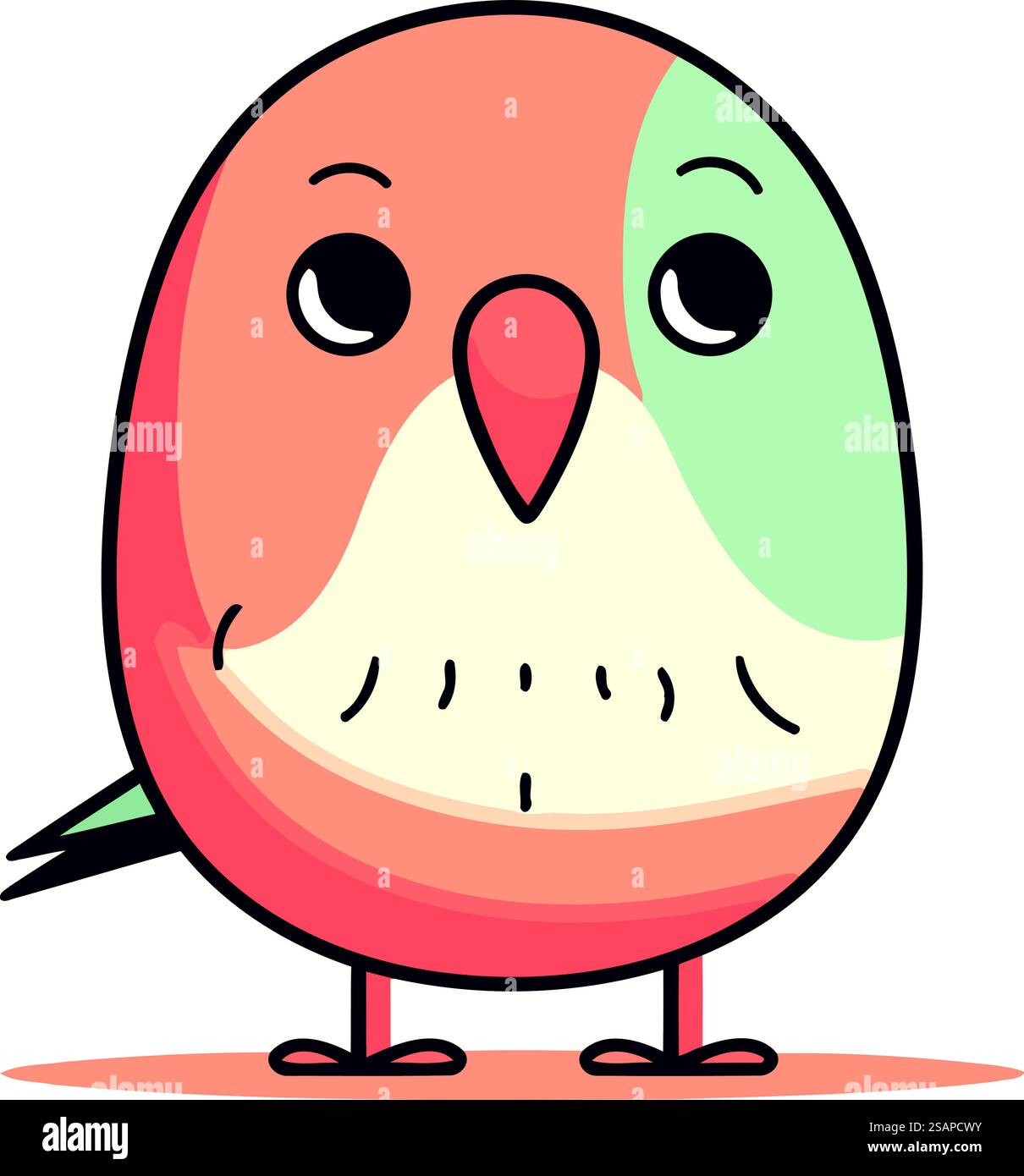 Cute little bird character. Vector illustration in flat cartoon style ...