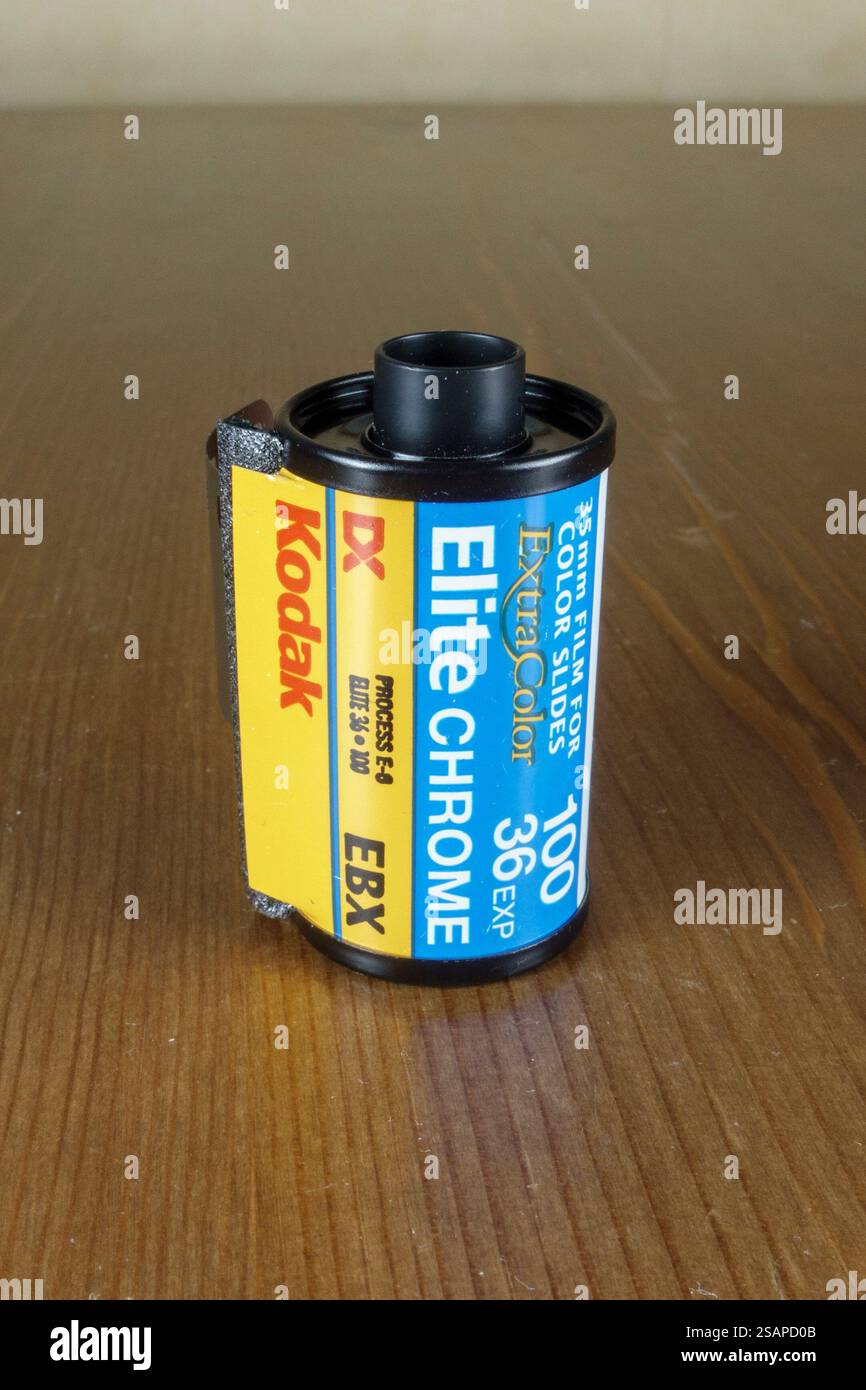 A roll of Kodak Elite Chrome Extra Colour 100 slide film (36 exposures ...