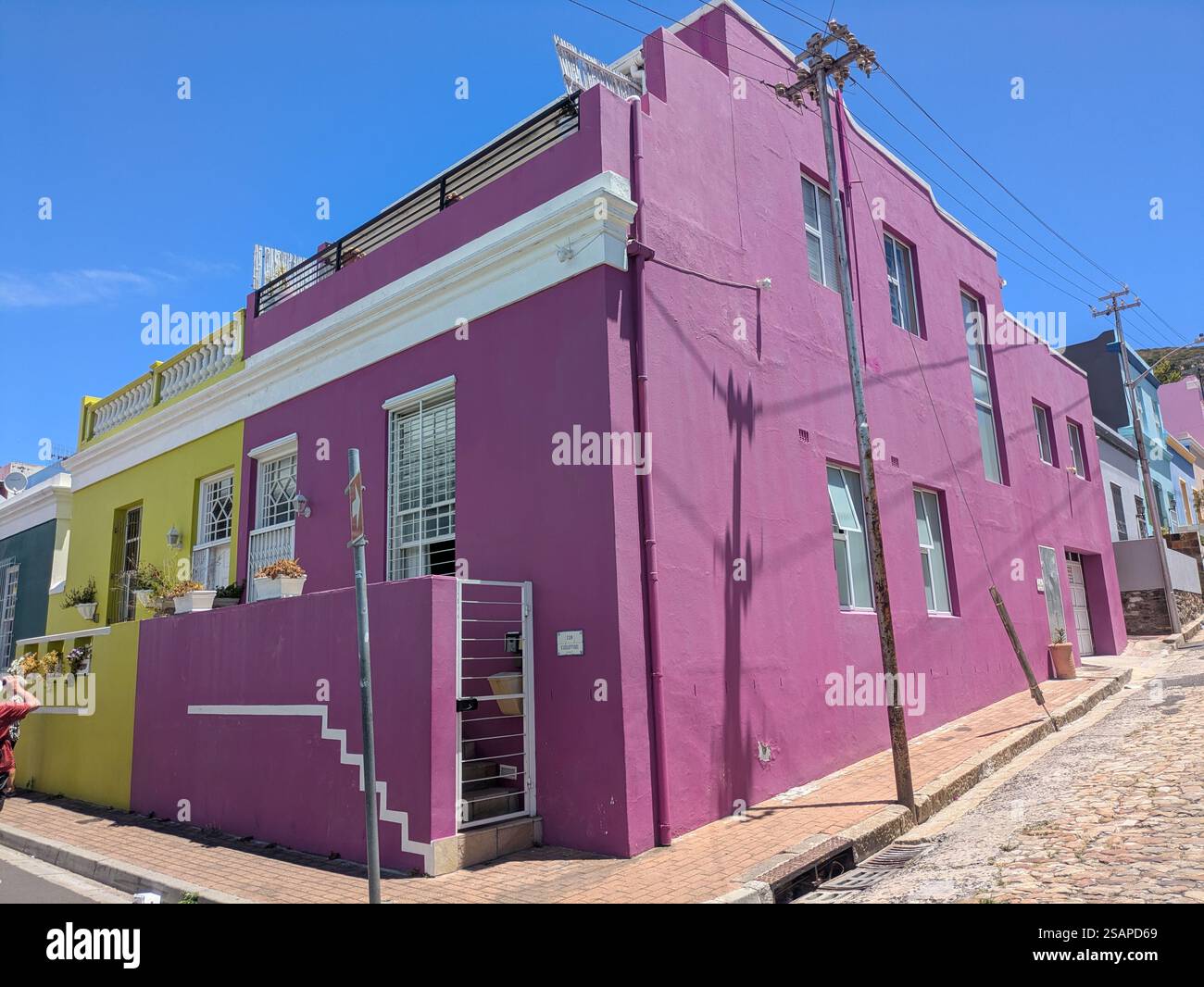 colourful homes in Bo Kaap Cape Town Stock Photo - Alamy