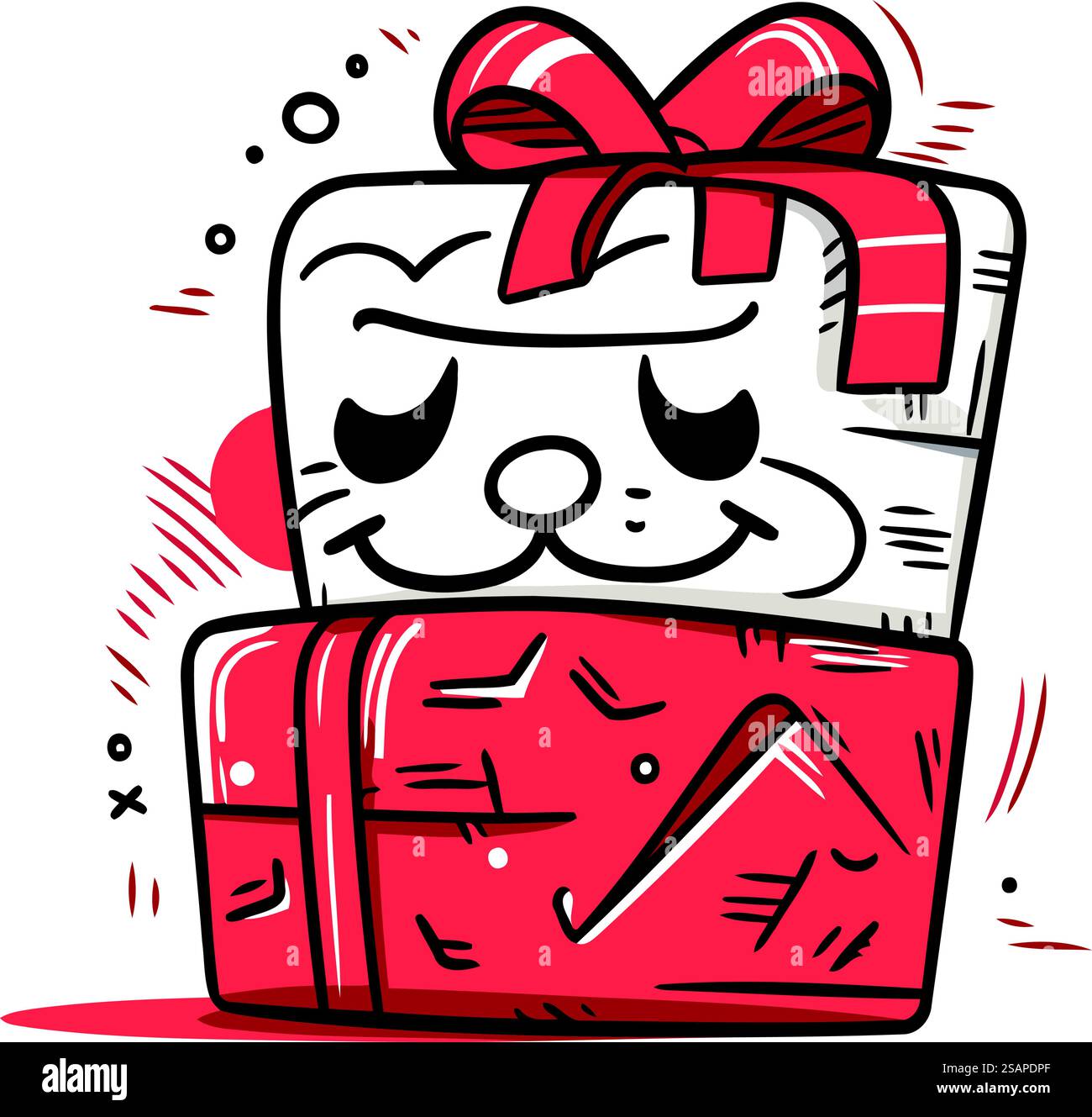 Cartoon gift box christmas Stock Vector Images - Alamy