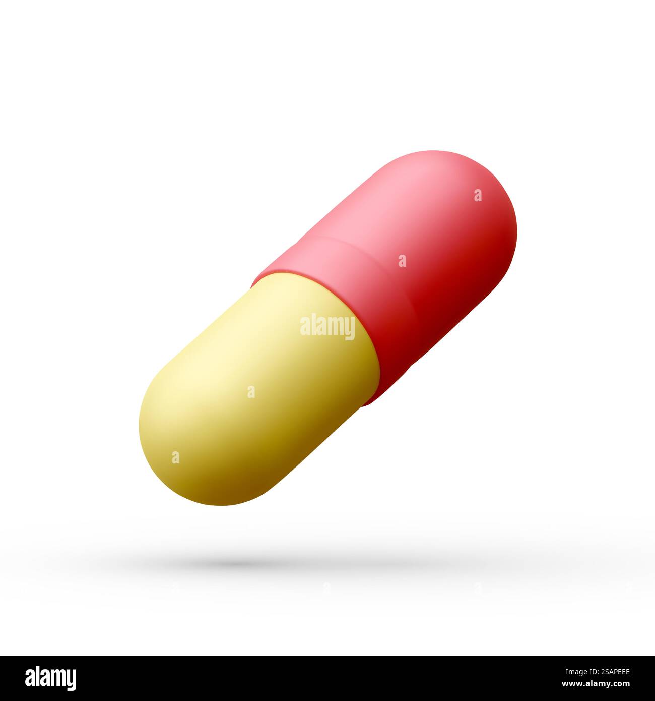 3d realistic closeup capsule pill isolated on white background. Vector ...