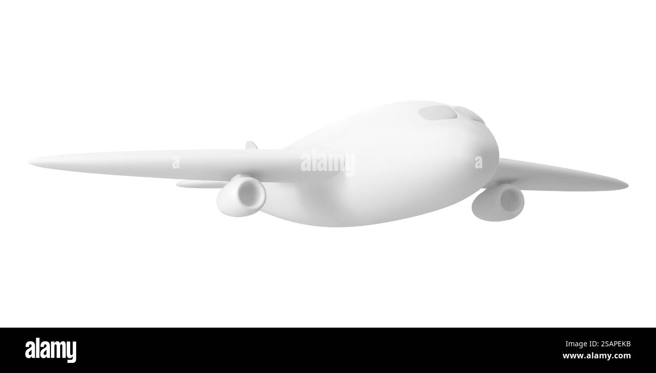 3d realistic airplane isolated on white background. Vector illustration ...