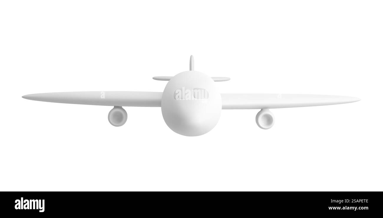 3d realistic airplane isolated on white background. Vector illustration ...