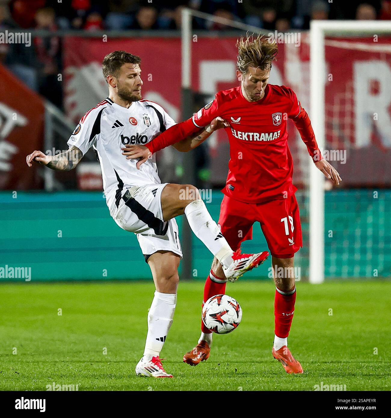 ENSCHEDE - (l-r) Ciro Immobile of Besiktas JK, Michel Vlap of FC Twente ...