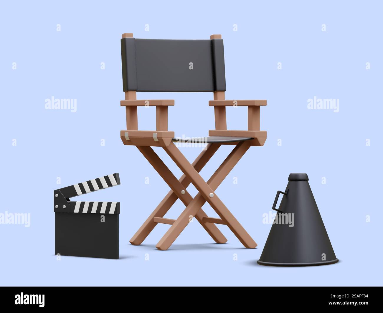 3d realistic movie industry concept. Cinema production design concept ...