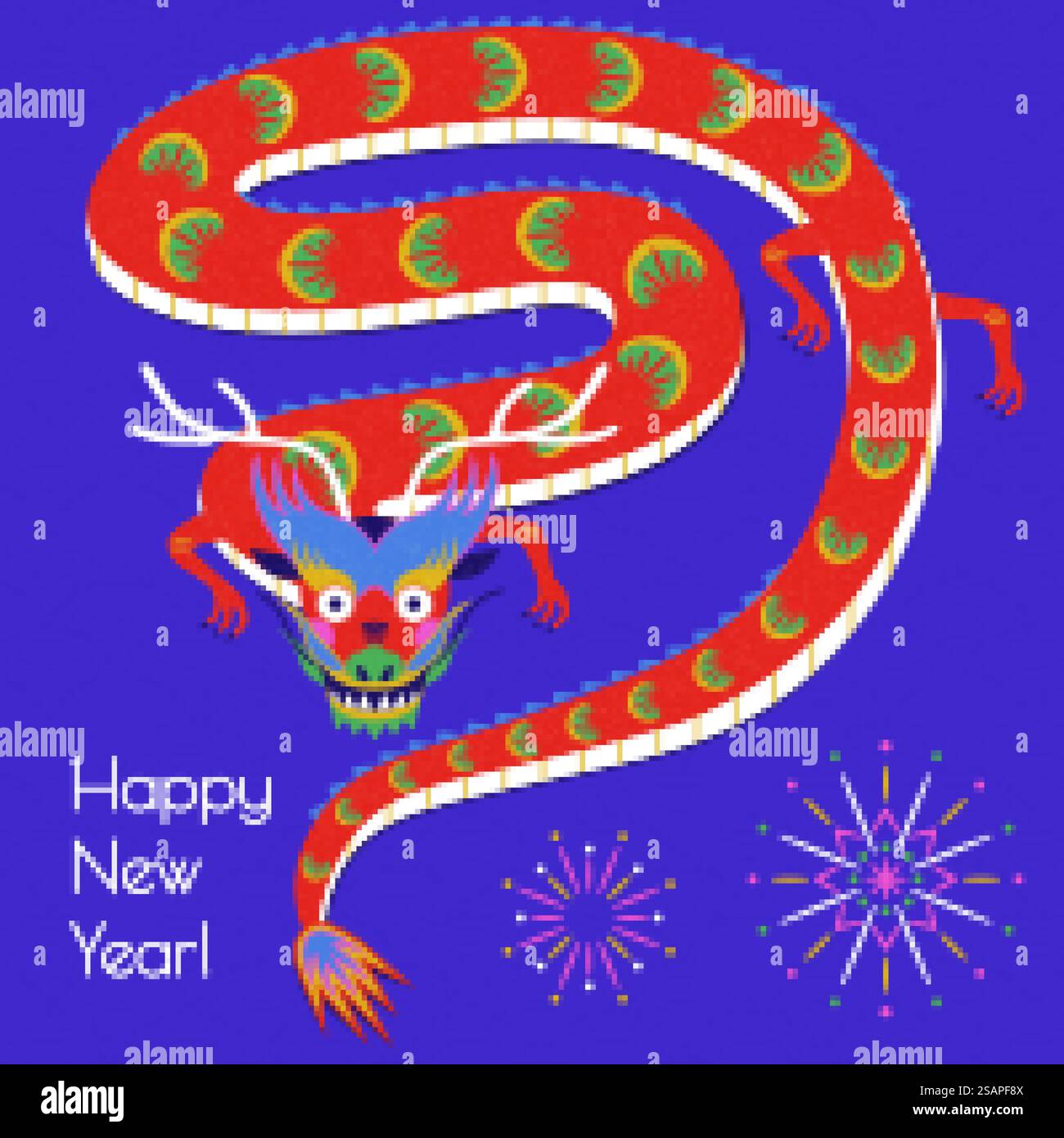 Dragon and firework element set Stock Vector Image & Art - Alamy