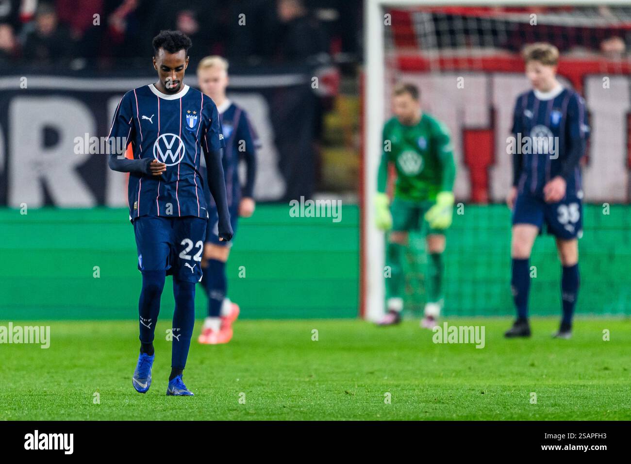 Prague, Czech Republic. 30th Jan, 2025. 250130 Taha Ali of Malmö FF ...