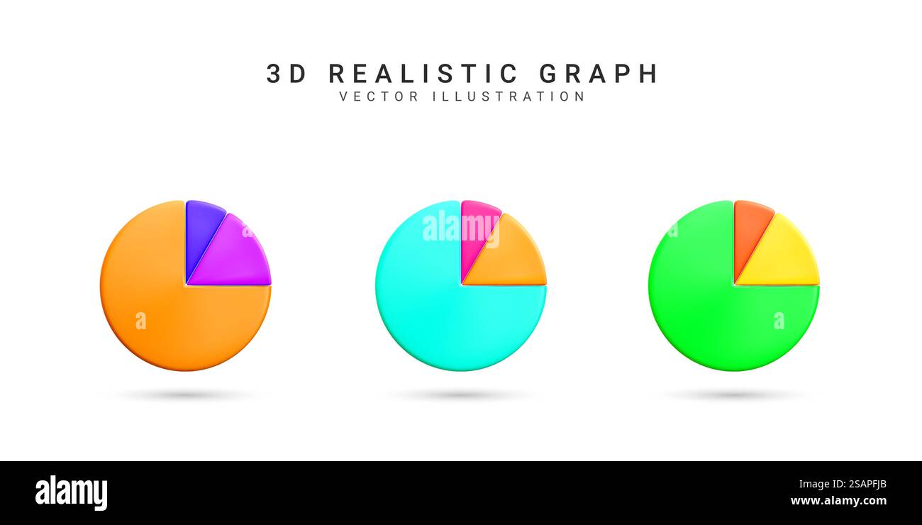 3D realistic Infographic is divided into parts. Chart pie infographic ...