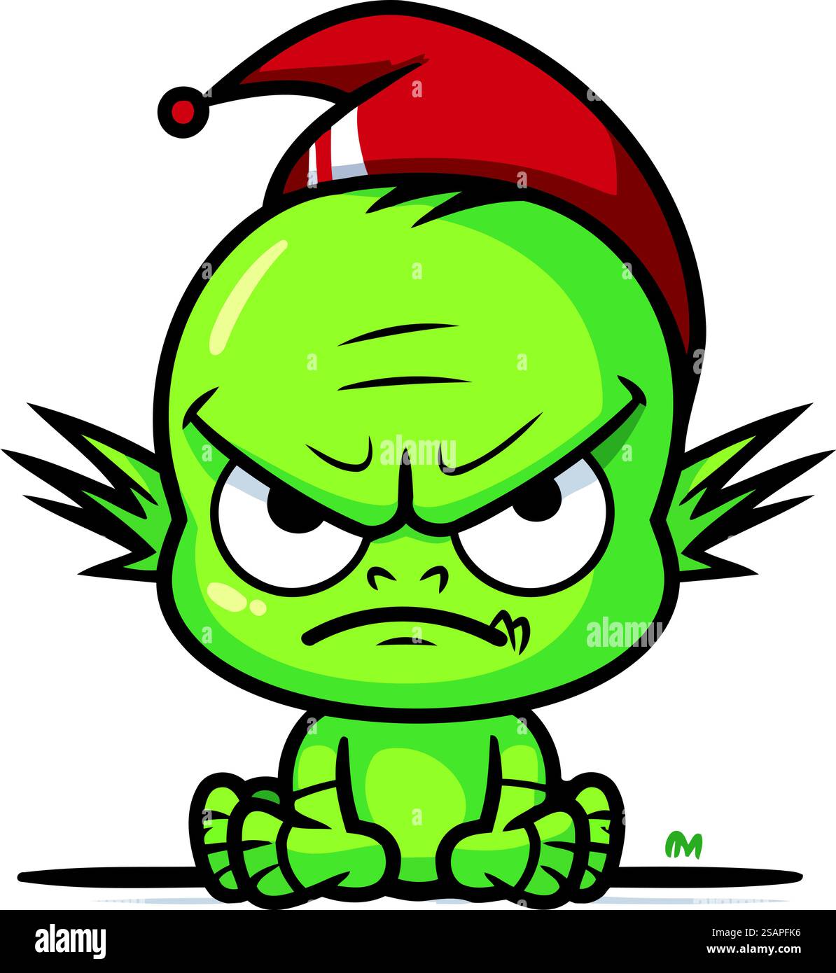 Cartoon illustration alien in Cut Out Stock Images & Pictures - Alamy