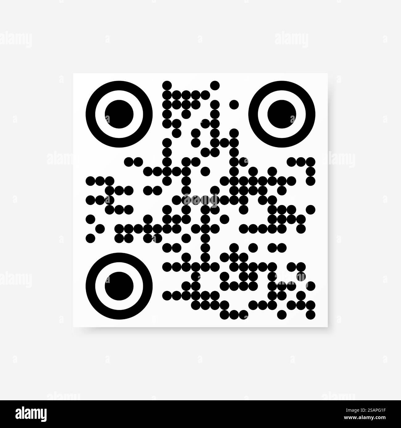 Vector QR code sample for smartphone scanning isolated on white ...