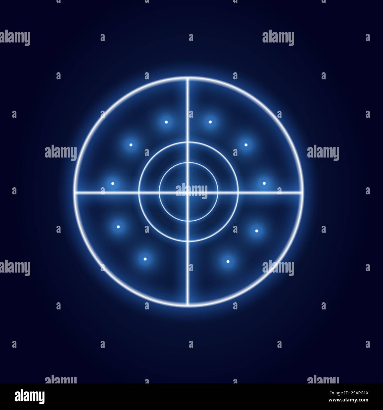 Blue neon target hud element hi-res stock photography and images - Alamy