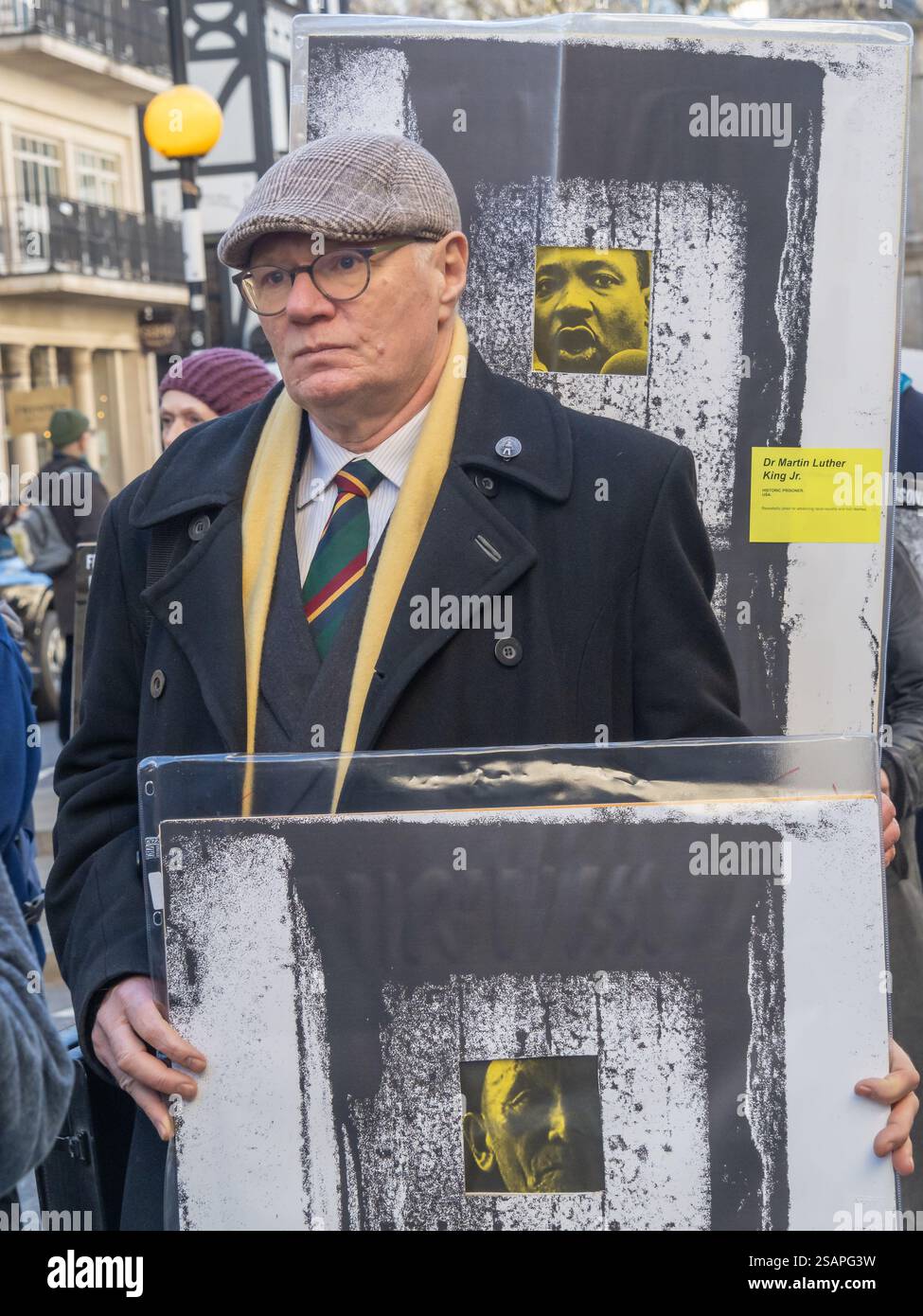 London, UK 30 Jan 2025. A large crowd at the law courts in Strand ...