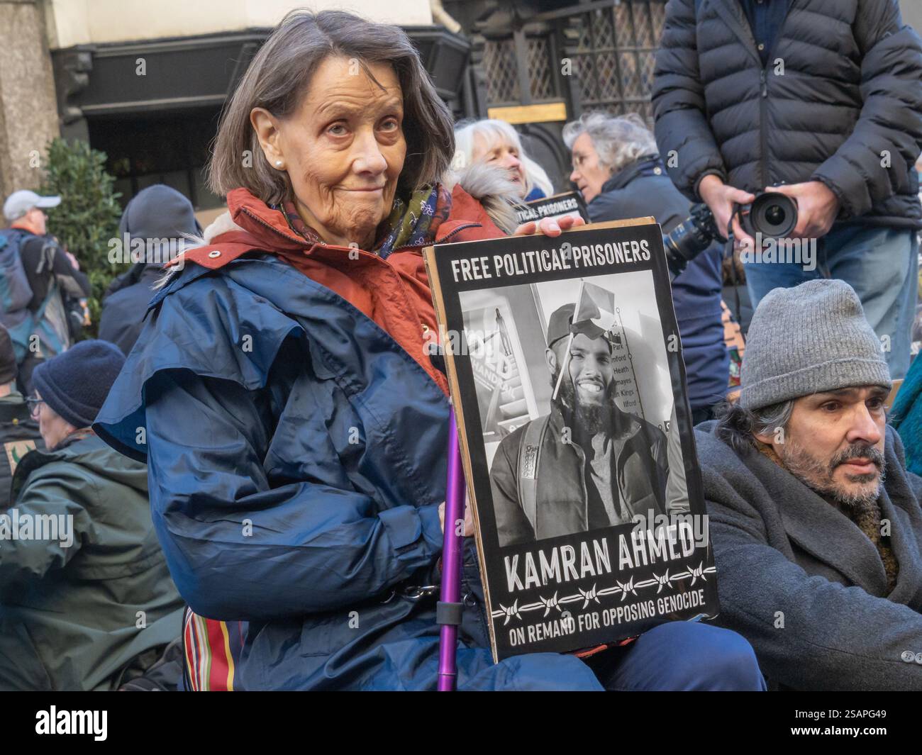 London, UK 30 Jan 2025. A large crowd at the law courts in Strand ...